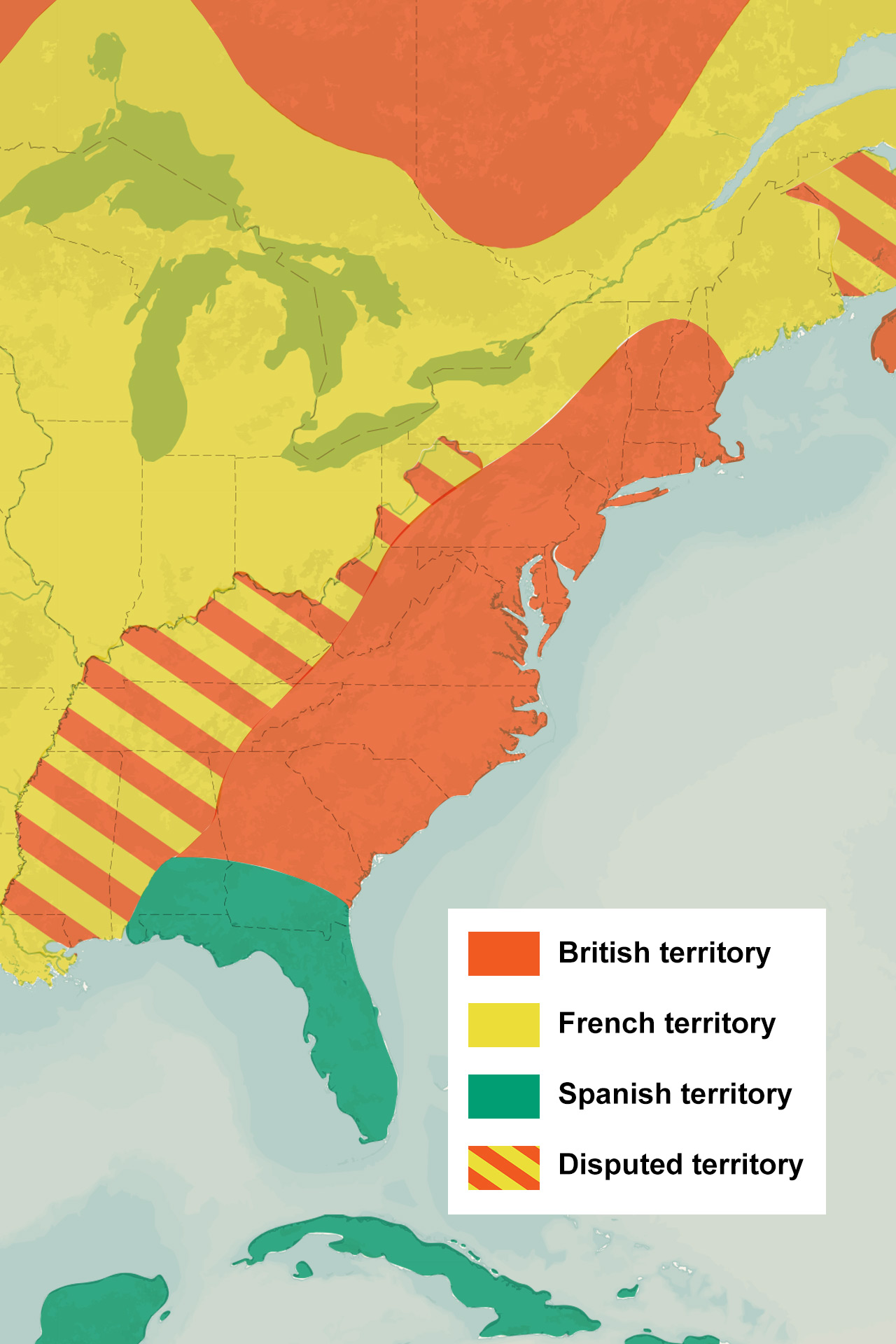 American Revolution Map 13 Colonies